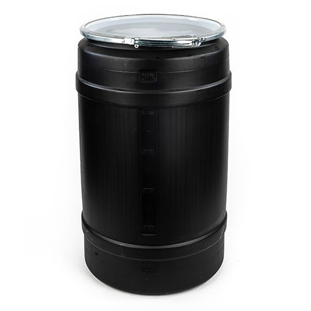 BASCO® Open-head Plastic Drums with Lid, Straight Sides | Shop Spill ...